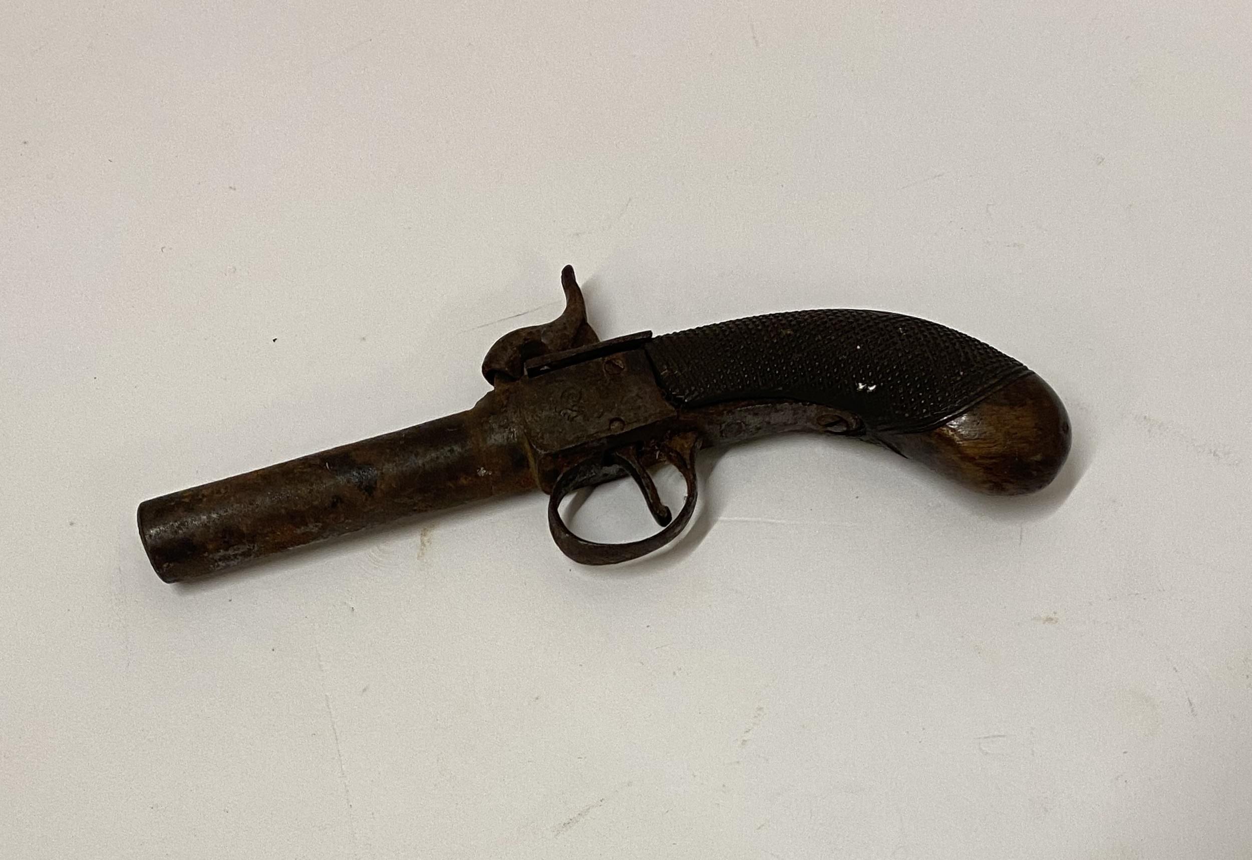 Antique Percussion Cap Pistol 19cm Length