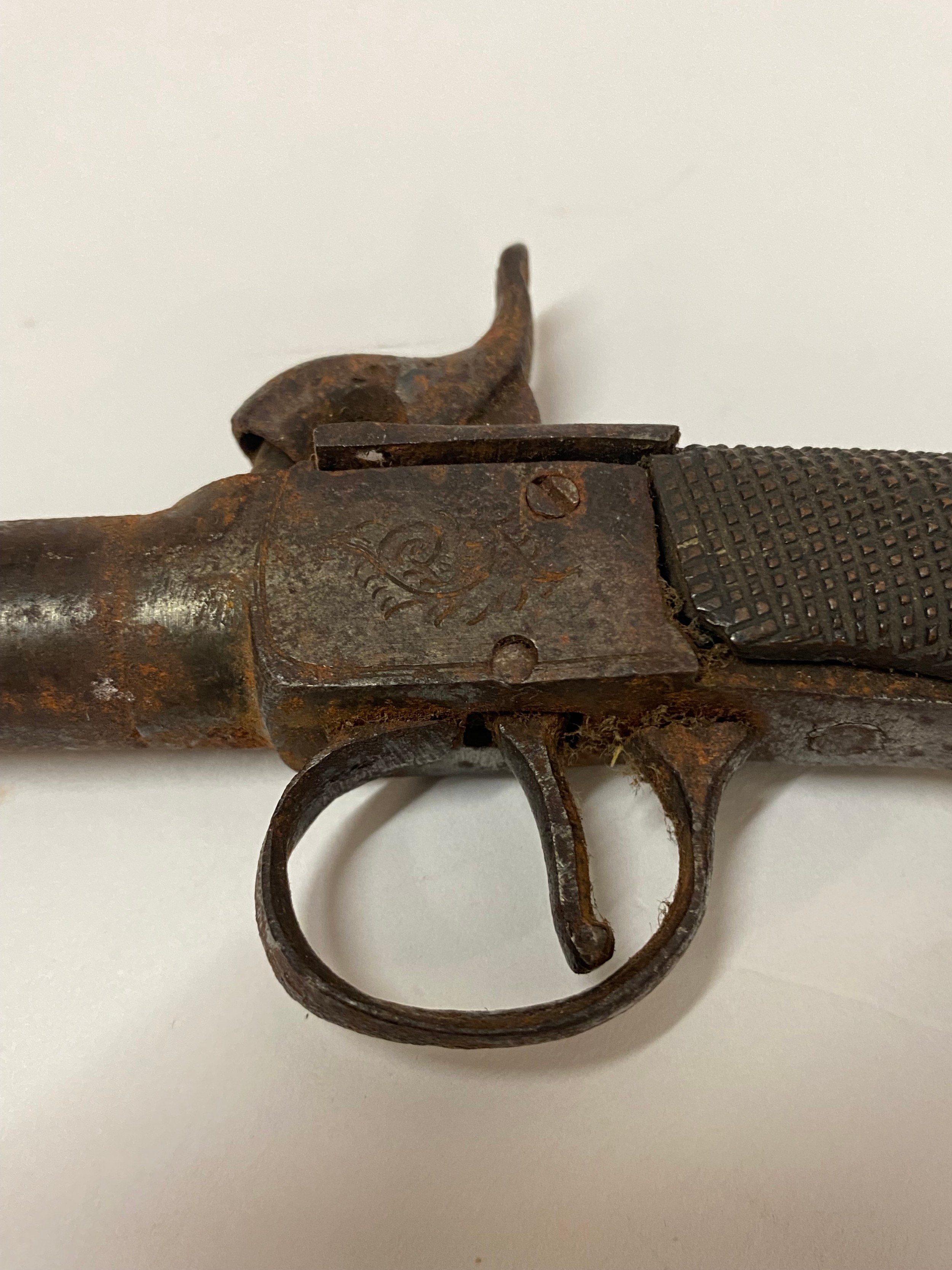 Antique Percussion Cap Pistol 19cm Length