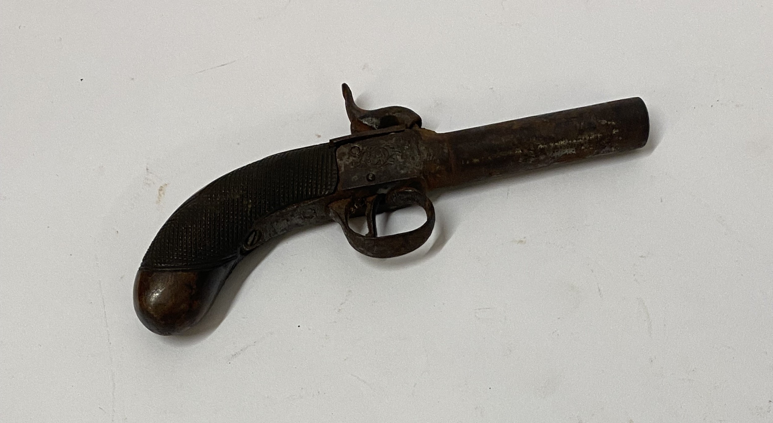 Antique Percussion Cap Pistol 19cm Length