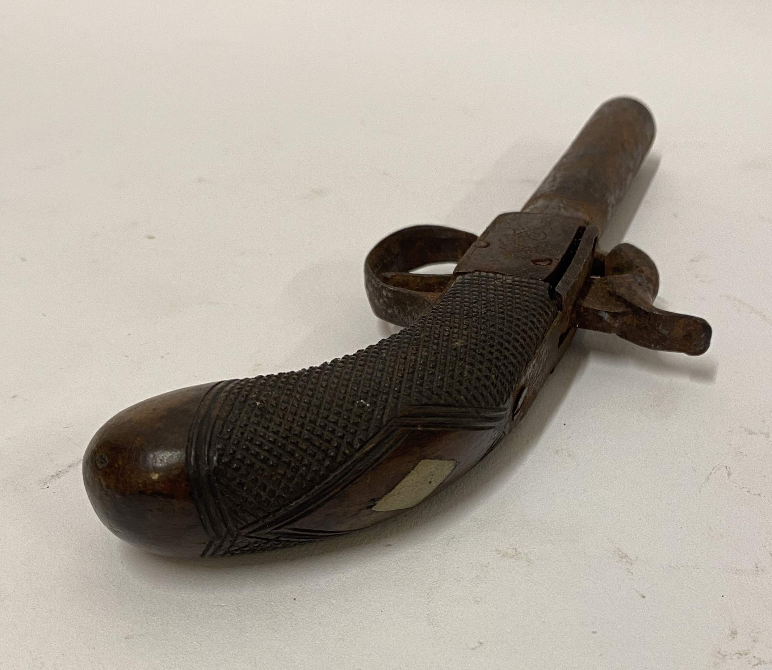 Antique Percussion Cap Pistol 19cm Length