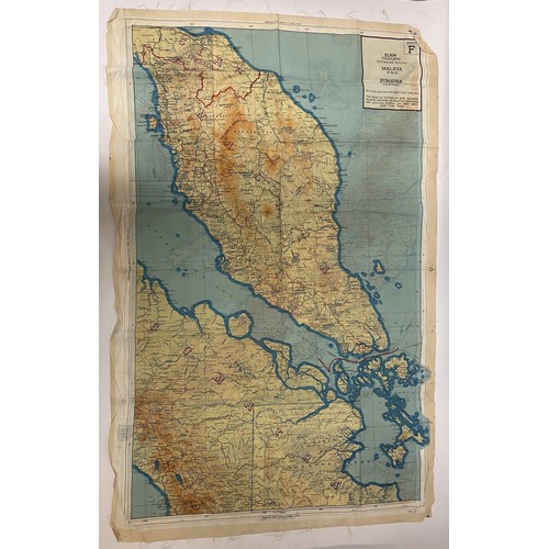 Vintage Military Silk Escape Map 95cm x 60cm