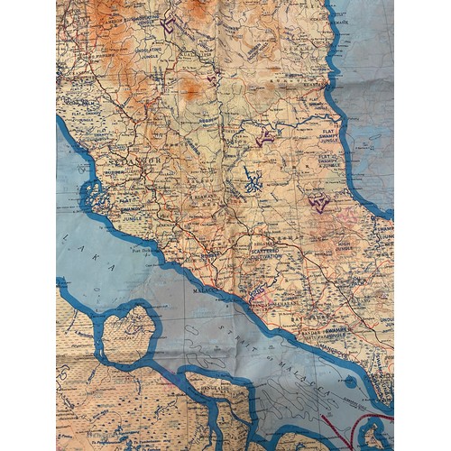 Vintage Military Silk Escape Map 95cm x 60cm