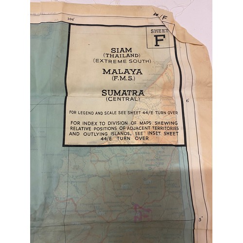 Vintage Military Silk Escape Map 95cm x 60cm