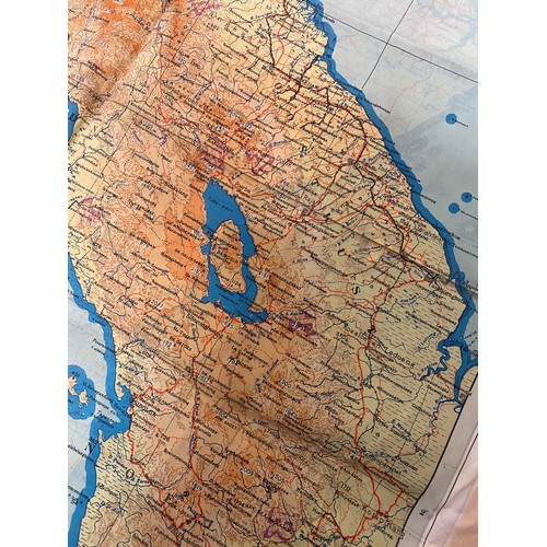 Vintage Military Silk Escape Map 95cm x 60cm