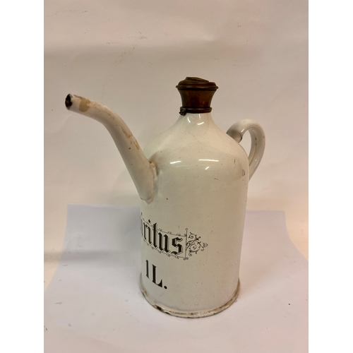 Rare Vintage Enamelled 1LT Spirit Can. 21cm x 22cm.