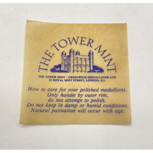 Cased The Tower Mint Solid Sterling Silver Medal Commemorating The ...