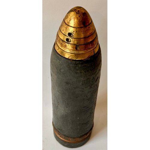WW1 Inert Artillery Shell With Fuse/Timer. 31cm x 8cm.