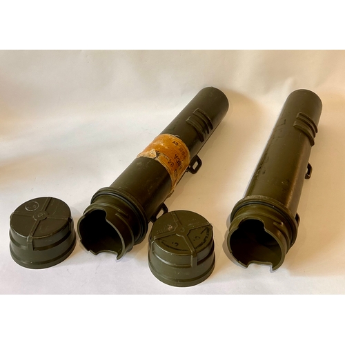 Pair Of Empty Military Transport Protection Tubes for Rockets. 56cm x ...