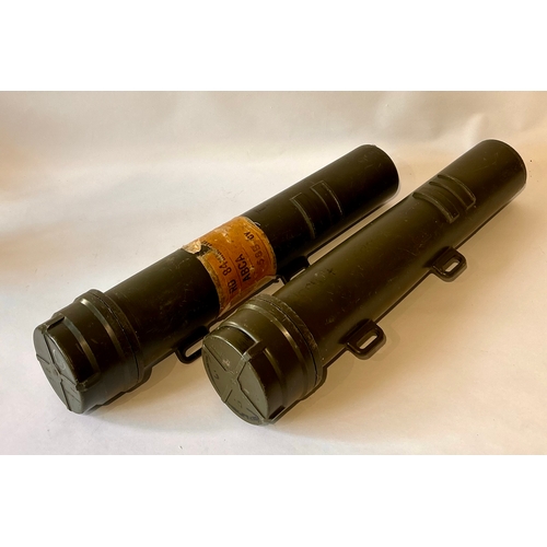 Pair Of Empty Military Transport Protection Tubes for Rockets. 56cm x ...