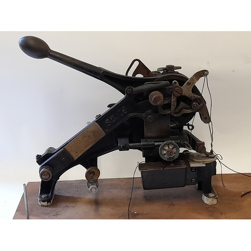 Rare Junker & Ruh hand Sewing Machine for leather on Ply wood plinth ...