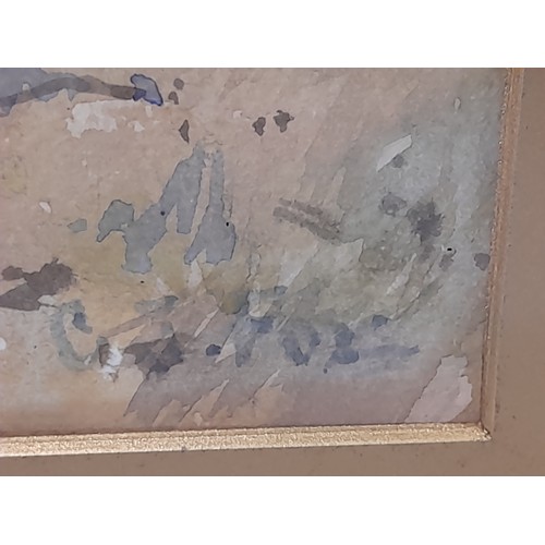 C J Fox Watercolour. Framed and Glazed Country scene of Road through ...