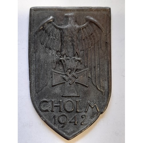German WW2 CHOLM SHIELD , 6cm x 4cm
