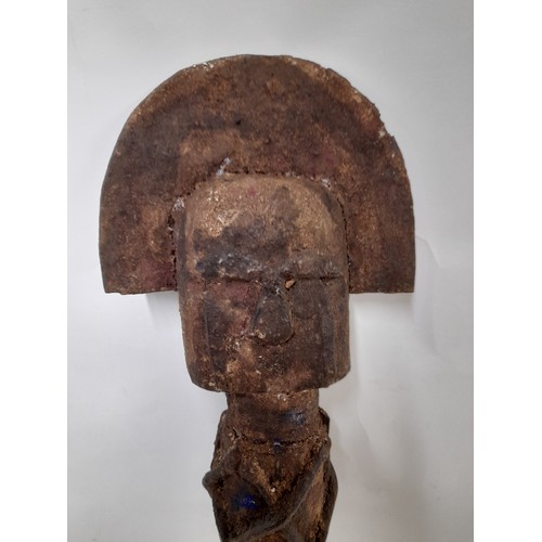 African OFO Ritual Staff, wood and Iron, 60cm x 17cm