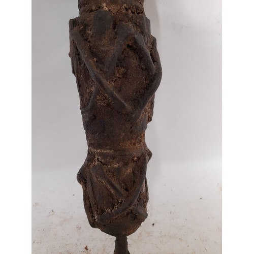 African OFO Ritual Staff, wood and Iron, 60cm x 17cm