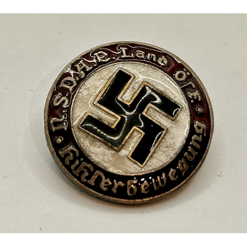 WW2 Style German NSDAP Party Pin Badge. 2cm Circular.