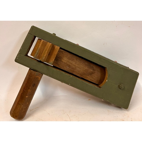 WW2 Air Raid Warden's Gas Attack Warning Rattle. 31cm x 21xm x 6cm.