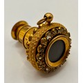 Antique Gold Coloured Stone Decorated Miniature SpyGlass / Telescope ...