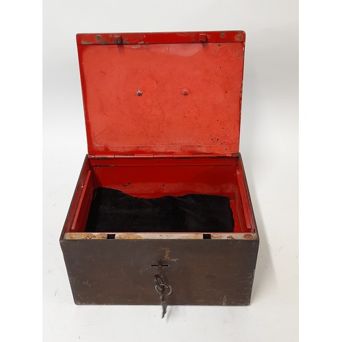 Metal Safety Deposit Box with 2 Keys and Working Lock, 24cm x 19cm x 14cm