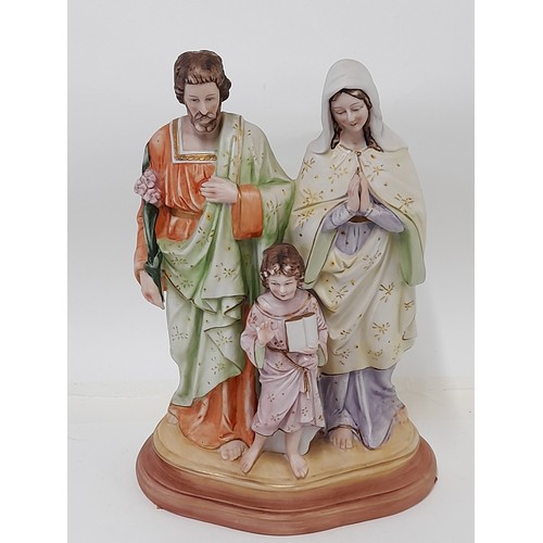 Religious Ceramic Figure of the Holy Family, 31cm high