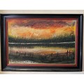 Stefaan Tesseley Continental Acrylic Painting On Board In Frame. 141 x ...