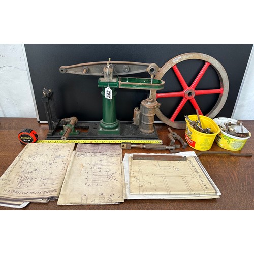 Large Part Built Stuart Turner Live HA Turner Steam Engine with Drawings