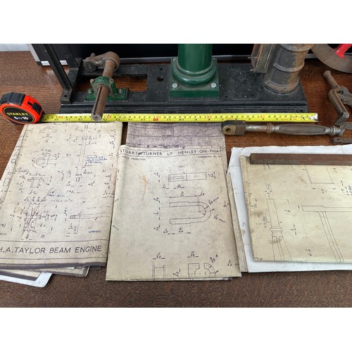 Large Part Built Stuart Turner Live HA Turner Steam Engine with Drawings