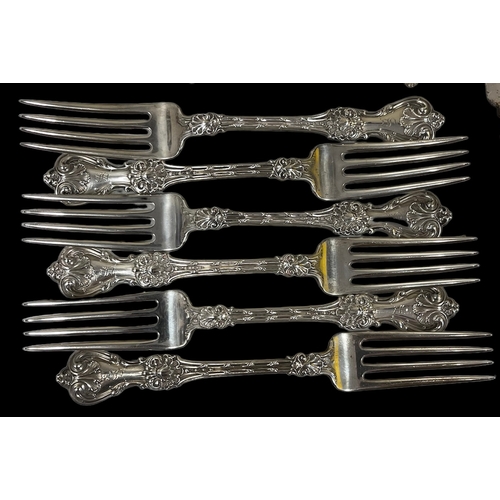 Set Of King Edward Pattern Sterling Silver Silver Cutlery Pat Ap 1901 ...