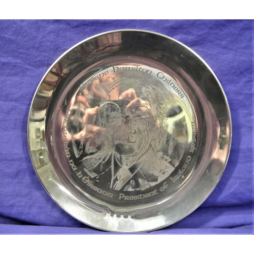Irish silver commemorative plate 'Erskine Childers'' by Royal Irish ...