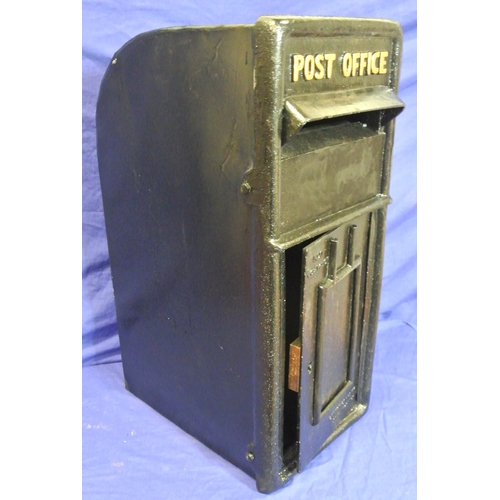Cast iron post box with door