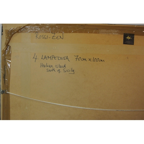 Anna Maria Rossi-Zen 'Lampadusa Island, Sicily' oil on canvas 70x100cm ...