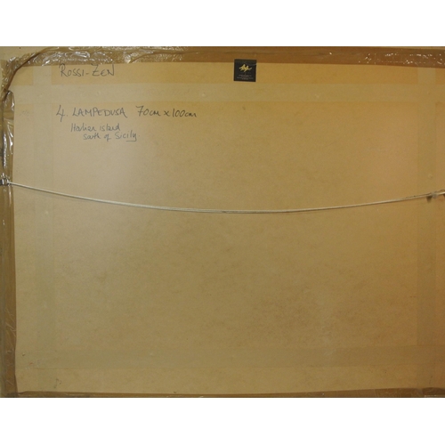 Anna Maria Rossi-Zen 'Lampadusa Island, Sicily' oil on canvas 70x100cm ...