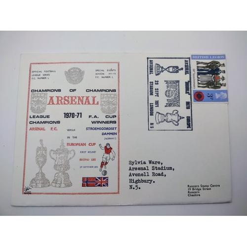 Collection of Football Memorabilia with Rare Arsenal 1970-71 First Day ...
