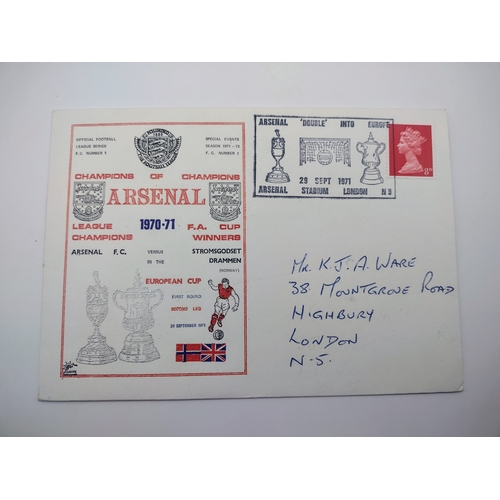 Collection of Football Memorabilia with Rare Arsenal 1970-71 First Day ...