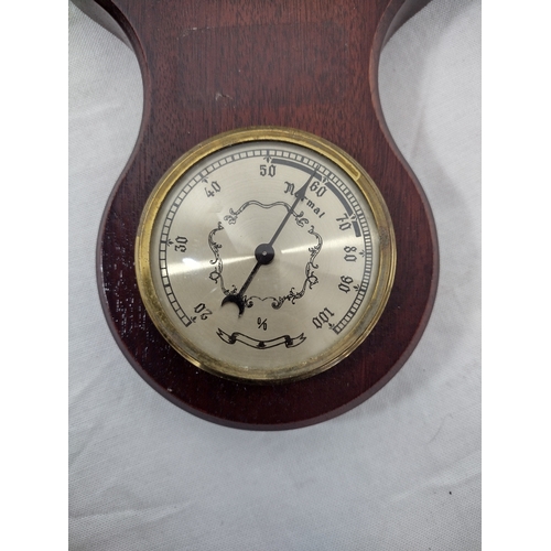 Mid-20th Century William Widdop Mahogany Banjo Barometer with ...