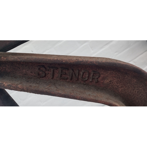 Early 20th Century Stenor Heavy-Duty Bench-Mounted G-Clamp Press, Cast ...