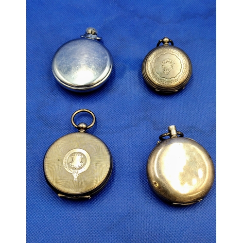 Four Watches to Include 1 Chrome Smiths Stopwatch and 3 Silver ...