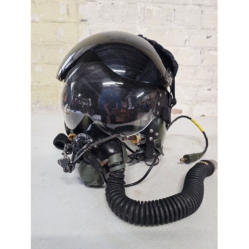 MK 4A 1980's Military Flight Helmet with Mask And Visors