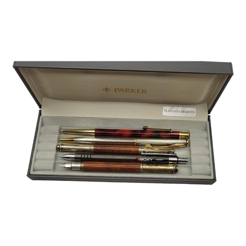 A COLLECTION OF 29 FOUNTAIN PENS, BALLPOINT PENS & PENCILS, TO INCLUDE ...