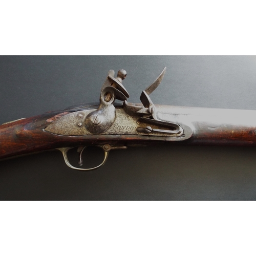 India Pattern Brownbess musket. circa 1800. Walnut full stock with ...