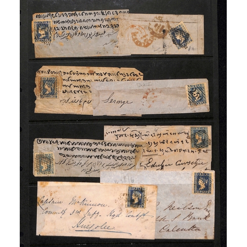 1855-58 Entires and covers all franked 1854-55 ½a blue, the stamps all ...