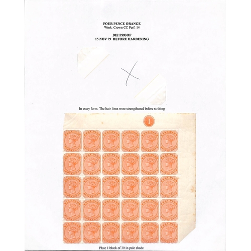 4d Orange-red, mint corner plate block of thirty, minor marginal toning ...