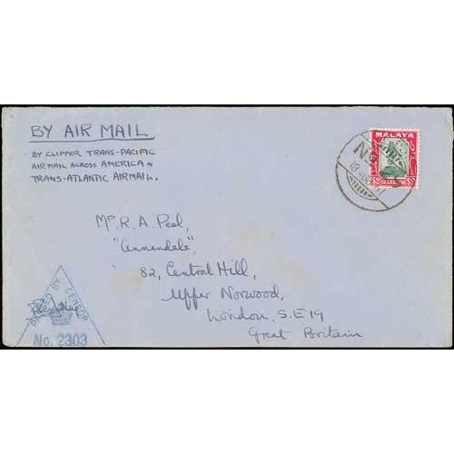 1941 Air Mail covers to London franked at the $2 clipper rate, a June ...