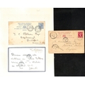 1890-93 Postal stationery postcards comprising 3c blue reply card ...