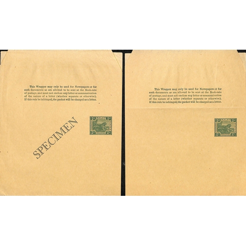 1928 2c Green newspaper wrapper Specimen, unused and large part wrapper ...