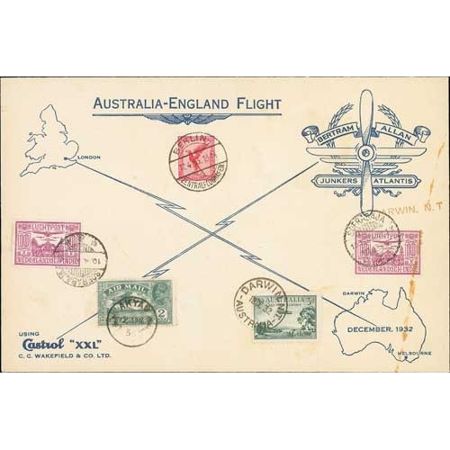 1932 (Dec 12) Hans Bertram Australia to Germany return flight, printed ...