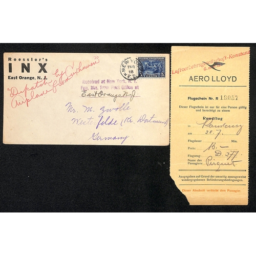 Germany. 1926-44 Covers and cards including 1926 card flown from ...
