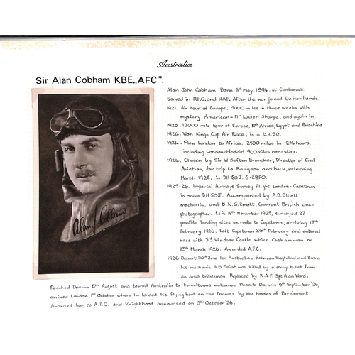 Alan Cobham. 1926 (Dec 2/4) USA 2c Envelopes flown by Cobham in D.H ...