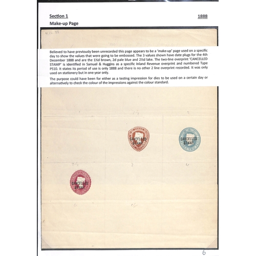 1888 Page ruled into squares for differing value stamps with light ...
