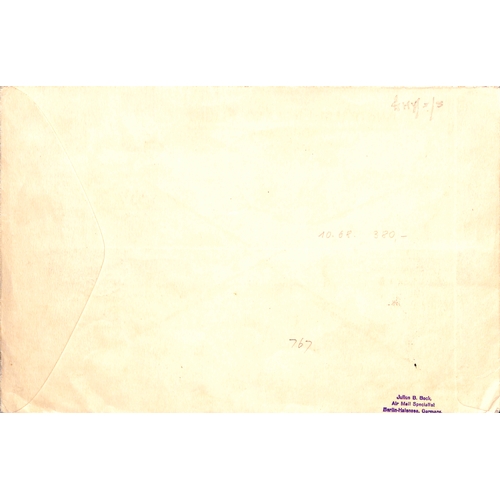 1932 (Dec 12) Hans Bertram Australia to Germany return flight, printed ...