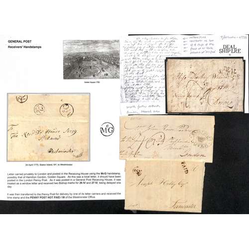 c.1770-1808 Entire letters from the USA with two line ship letter ...